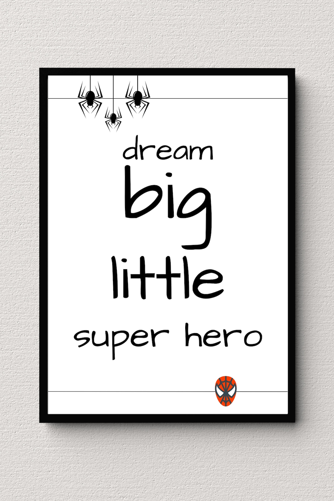 Spider-man Nursery Decor, Superhero Kids Room Wall Art (digital Print ...
