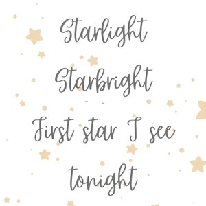 Starlight Starbright Nursery Prints, Moon and Stars, Set of 3 (digital ...