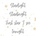 Starlight Starbright Nursery Prints, Moon and Stars, Set of 3 (digital ...