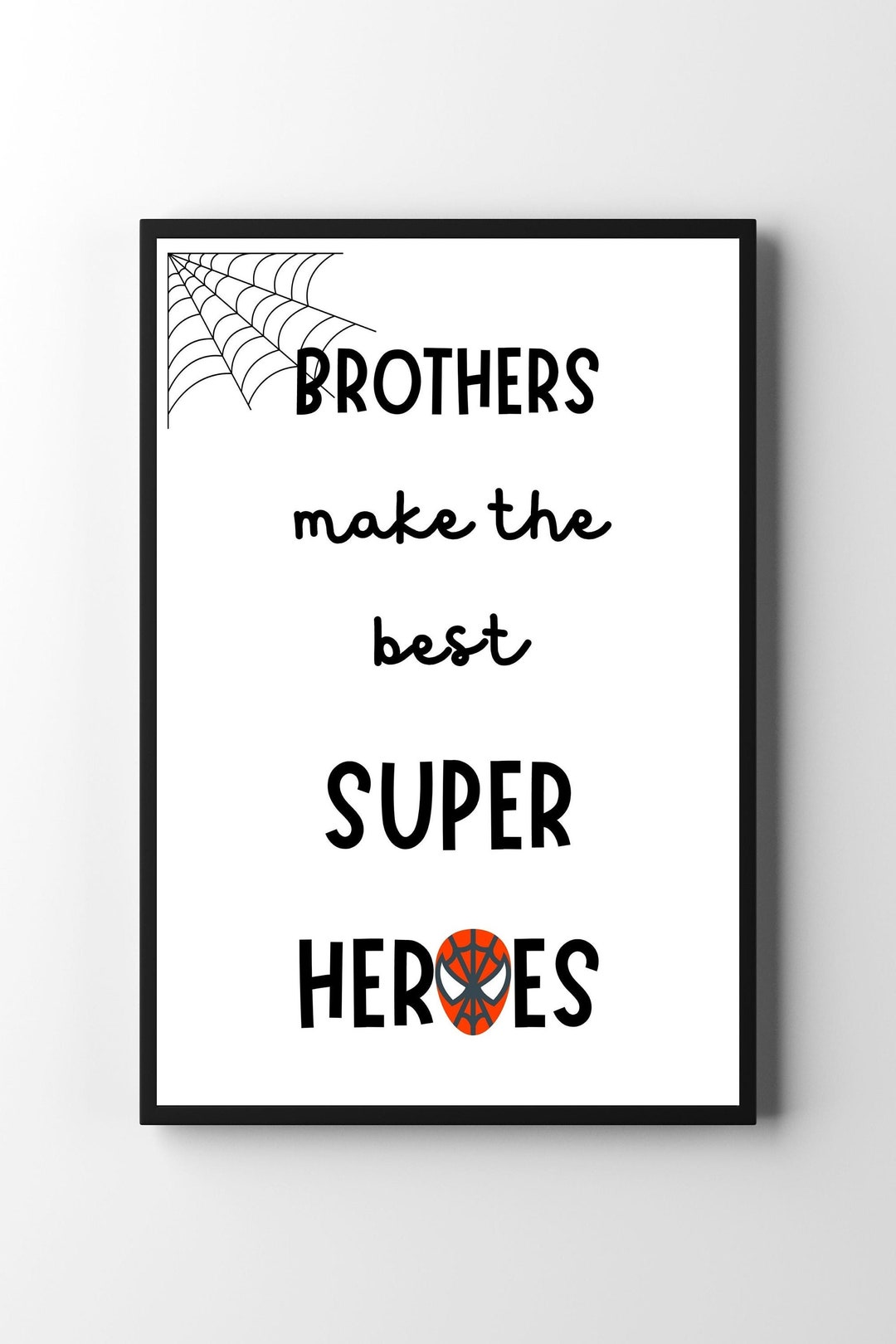 Brothers Superhero Spiderman Nursery Decor Print (digital Download) - Etsy