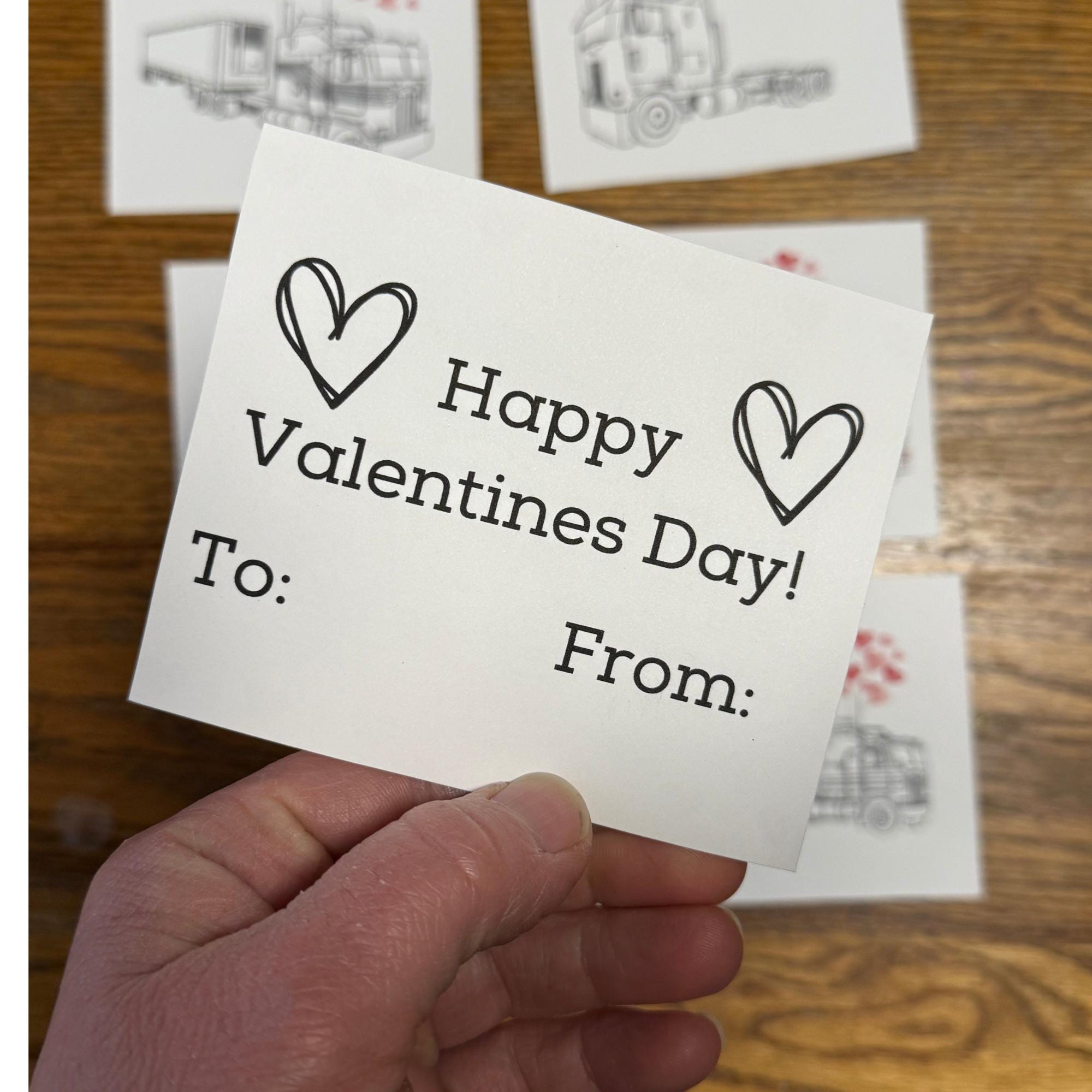 Semi Truck Cab Over Cabover COE Big Rig Valentines 6 Valentine ...