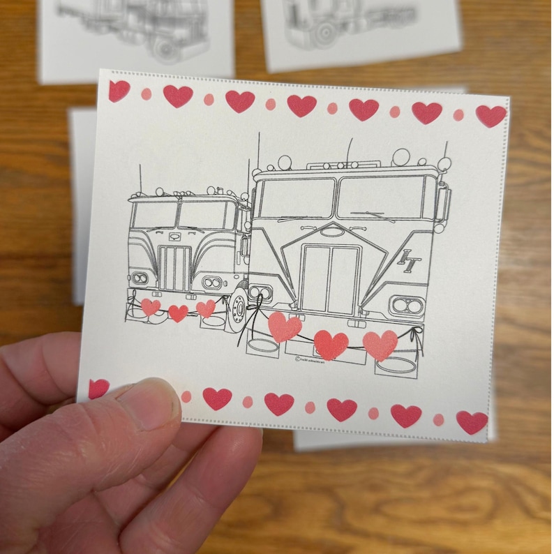 Semi Truck Cab Over Cabover COE Big Rig Valentines 6 Valentine ...