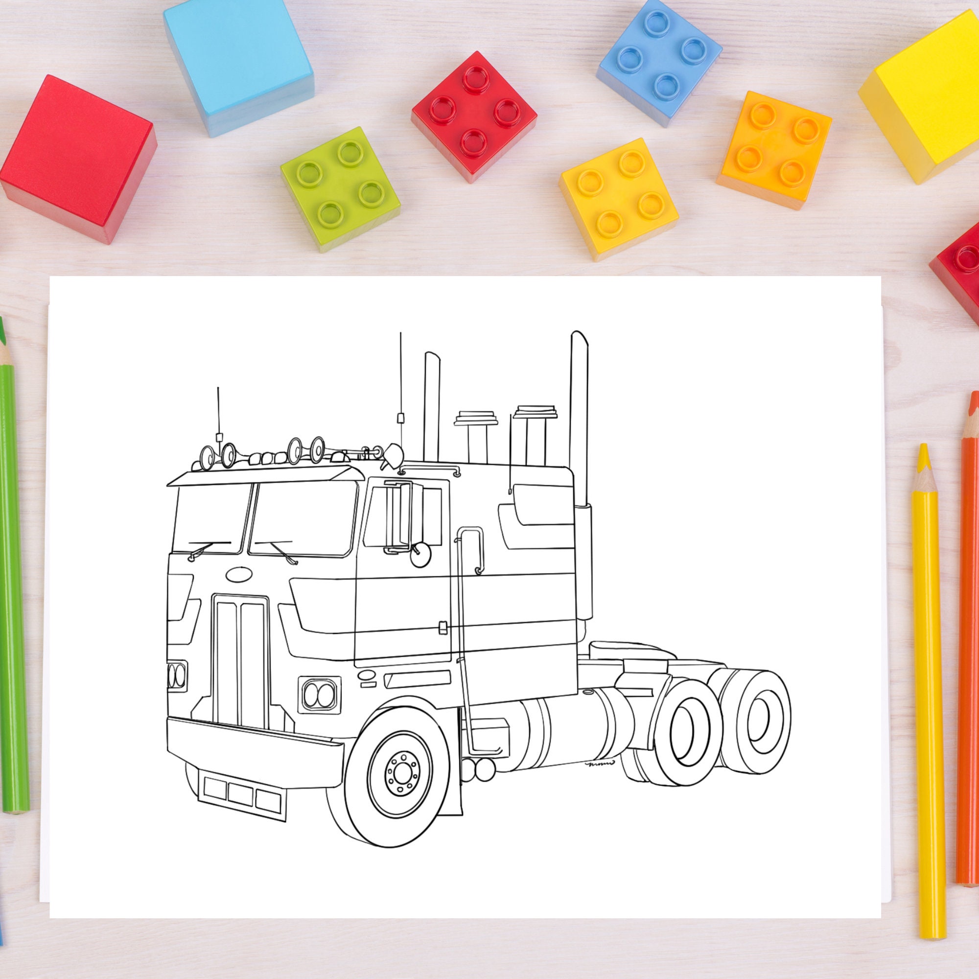 10 Printable Cabover Semi Trucks 10 Unique Big Rig Cabover Semi Truck ...