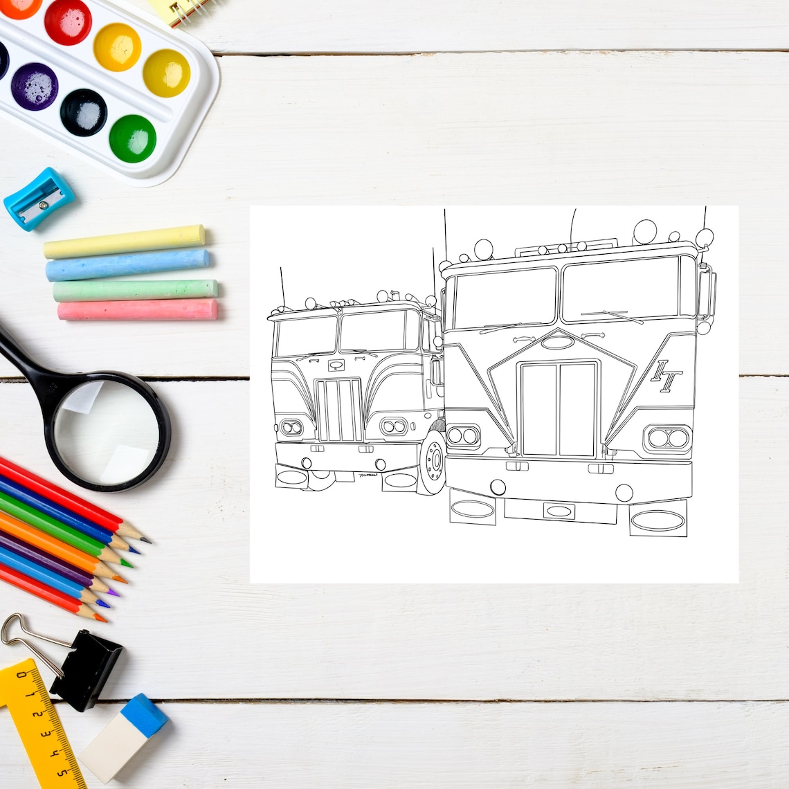 10 Printable Cabover Semi Trucks 10 Unique Big Rig Cabover Semi Truck ...