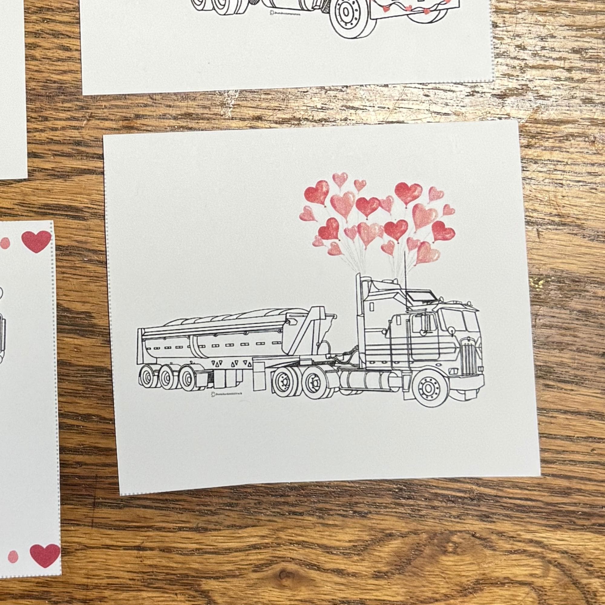 Semi Truck Cab Over Cabover COE Big Rig Valentines 6 Valentine ...