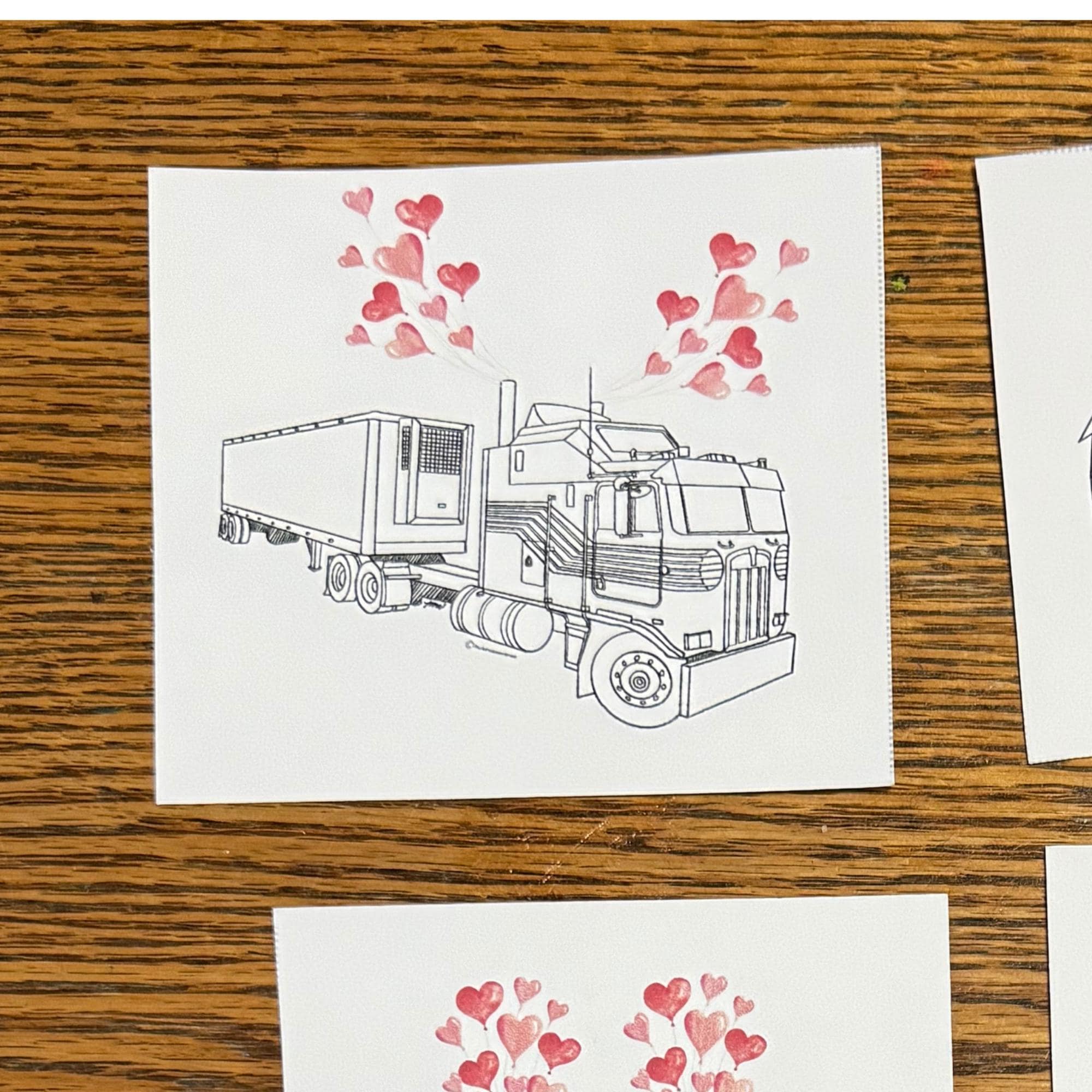 Semi Truck Cab Over Cabover COE Big Rig Valentines 6 Valentine ...