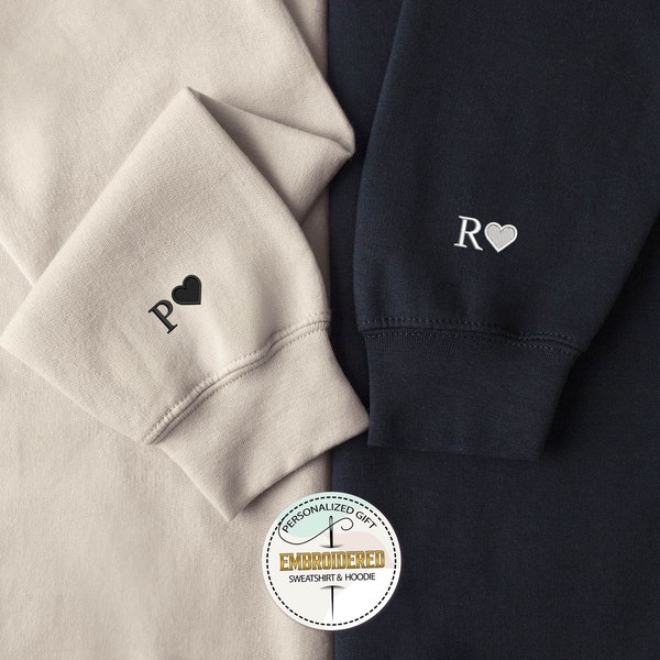Custom Hoodie Embroidered on Sleeve - Etsy