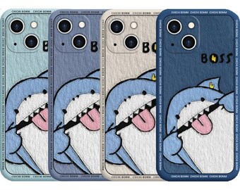 Cartoon Shark Phone Case - Etsy