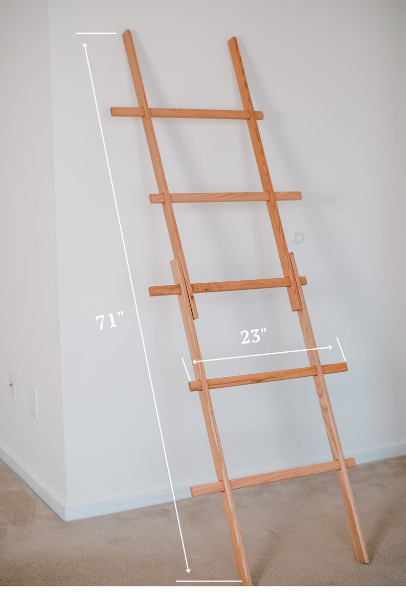 Solid Oak Clothes Ladderblanket Laddersolid Hardwood - Etsy