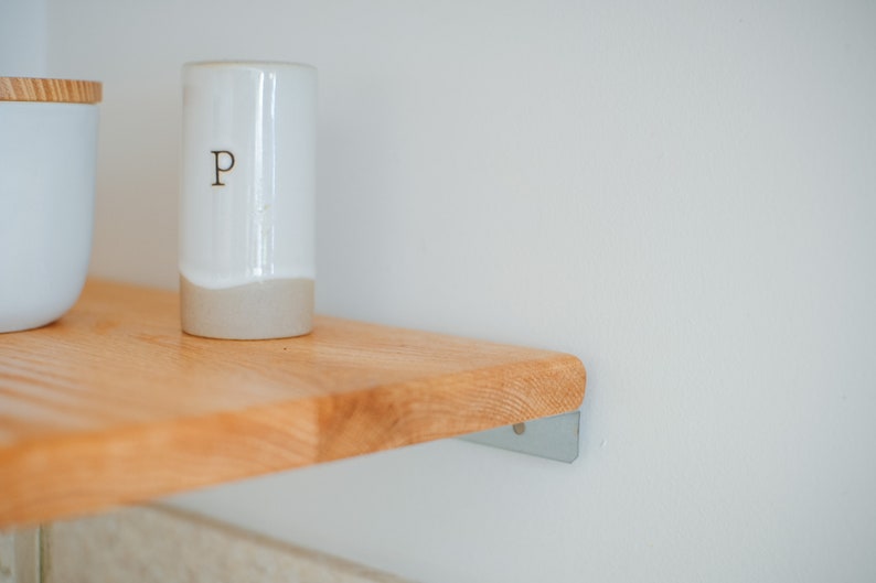 Oak Corner Shelfround Corner Shelfhanging Shelffloating - Etsy