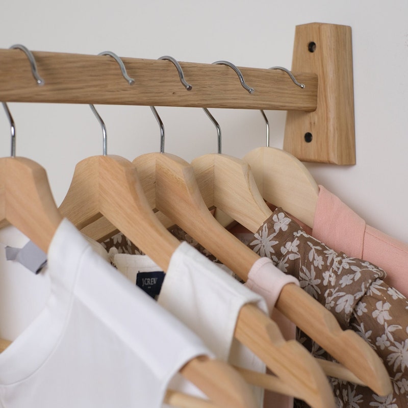 Wall Mounted Clothes Rack - Etsy