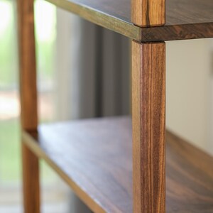 Walnut Wood Shelf, Bookshelf With Solid Wood, Bookcase, Open Shelving ...