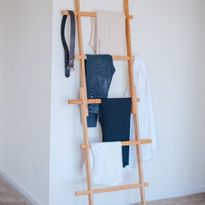 Solid Oak Clothes Ladderblanket Laddersolid Hardwood Blankettowel ...