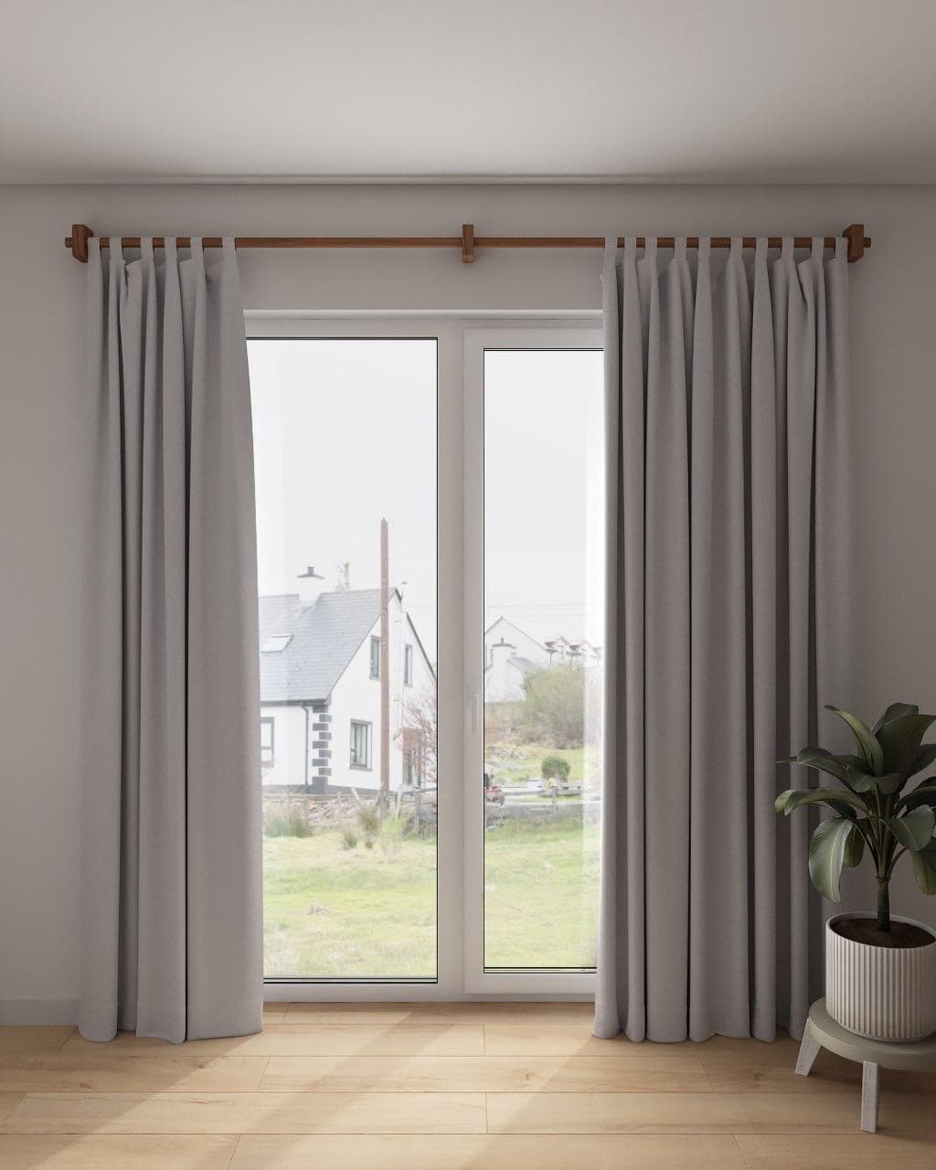 Curtain Rod, Extra Long Curtain Rod, Wooden Drapery Pole, Curtain Rod ...