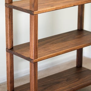 Walnut Wood Shelf, Bookshelf With Solid Wood, Bookcase, Open Shelving ...