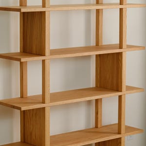 Oak Wood Bookshelf Solid Wooden Bookcase Living Room Storage Bedroom ...