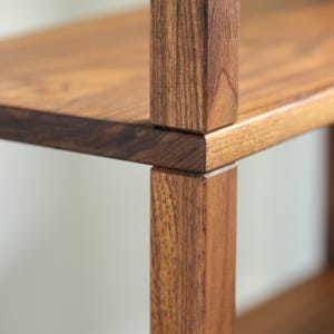 Walnut Wood Shelf, Bookshelf With Solid Wood, Bookcase, Open Shelving ...