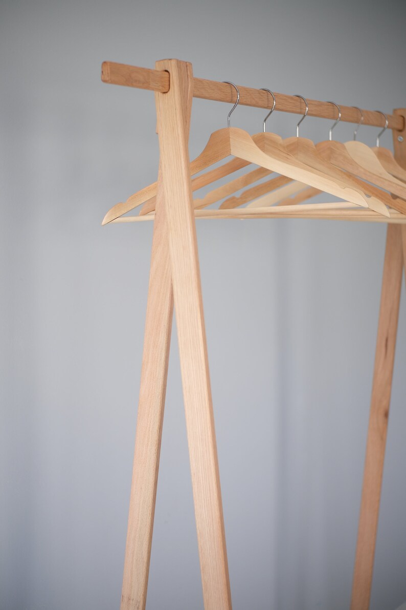 Oak Clothing Rack Solid Oak Clothes Rack Clothing Storage - Etsy