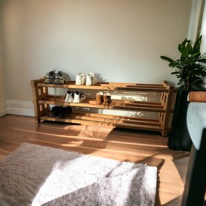 3 Tiers Shoe Rack, Shoe Shelf, Shoe Storage Solution, Rustic Shoe ...