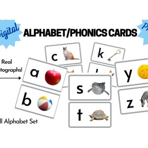 Digital Alphabet/phonics Cards (printable), Alphabet Cards, Phonics ...