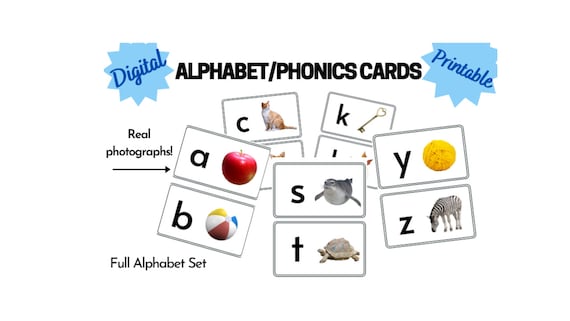 Digital Alphabet/phonics Cards printable Alphabet Cards - Etsy