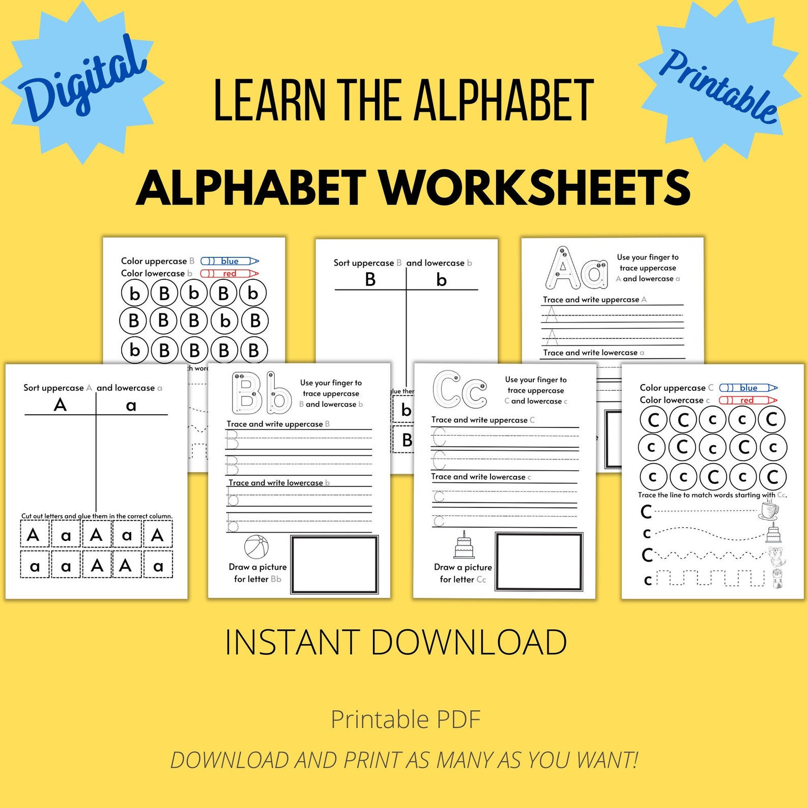Alphabet Worksheets, ABC Worksheets, Alphabet Activities, ABC ...