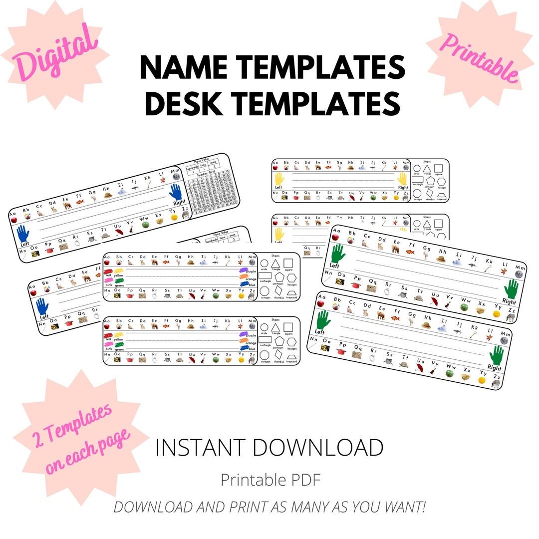 Name Templates, Desktop Templates - Etsy