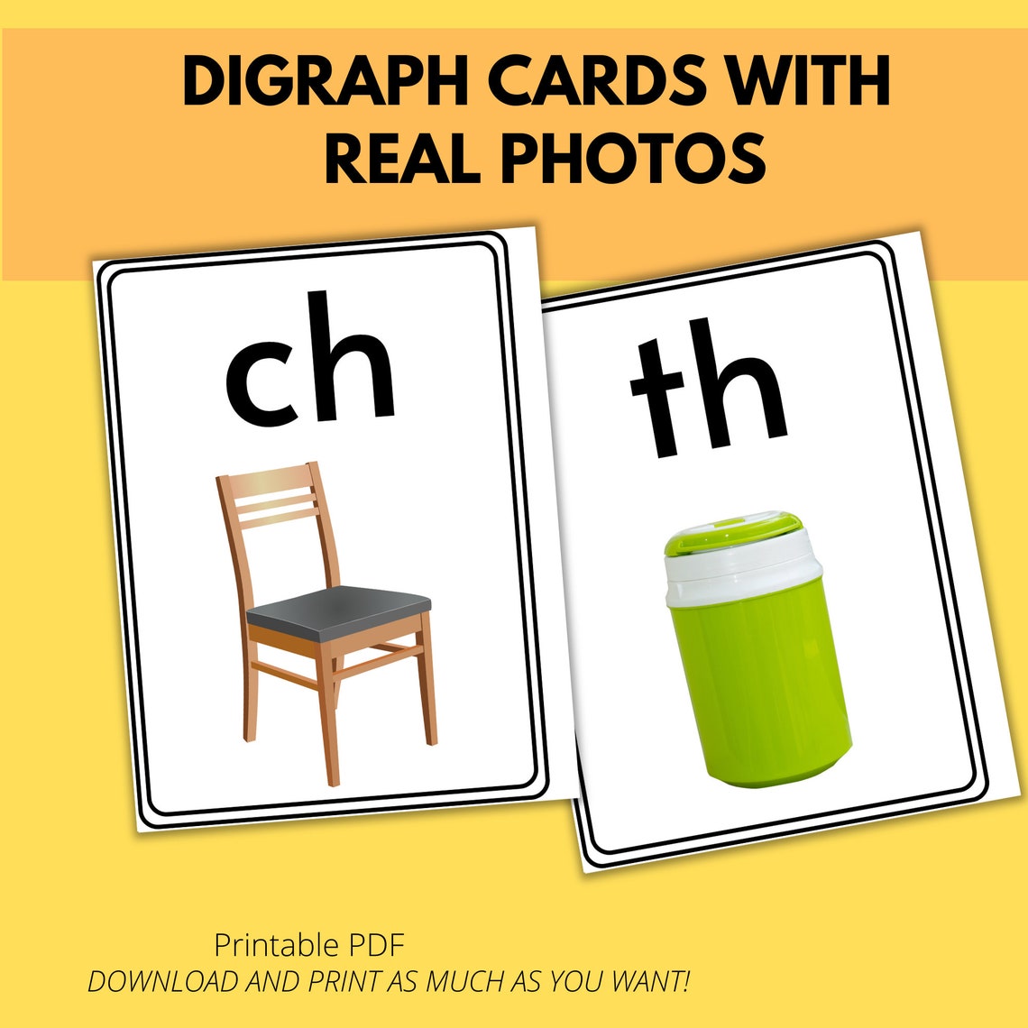 Blends & Digraphs Cards, Blends and Digraphs Bulletin Cards, Phonics ...