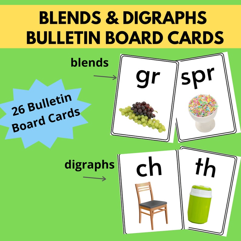 Blends and Digraphs Bundle,blends and Digraphs Cards,blends and ...