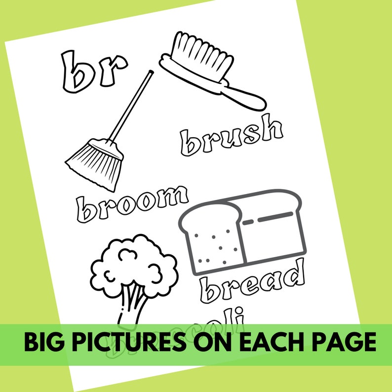 Blends and Digraphs Coloring Book,blends and Digraphs Coloring Pages ...