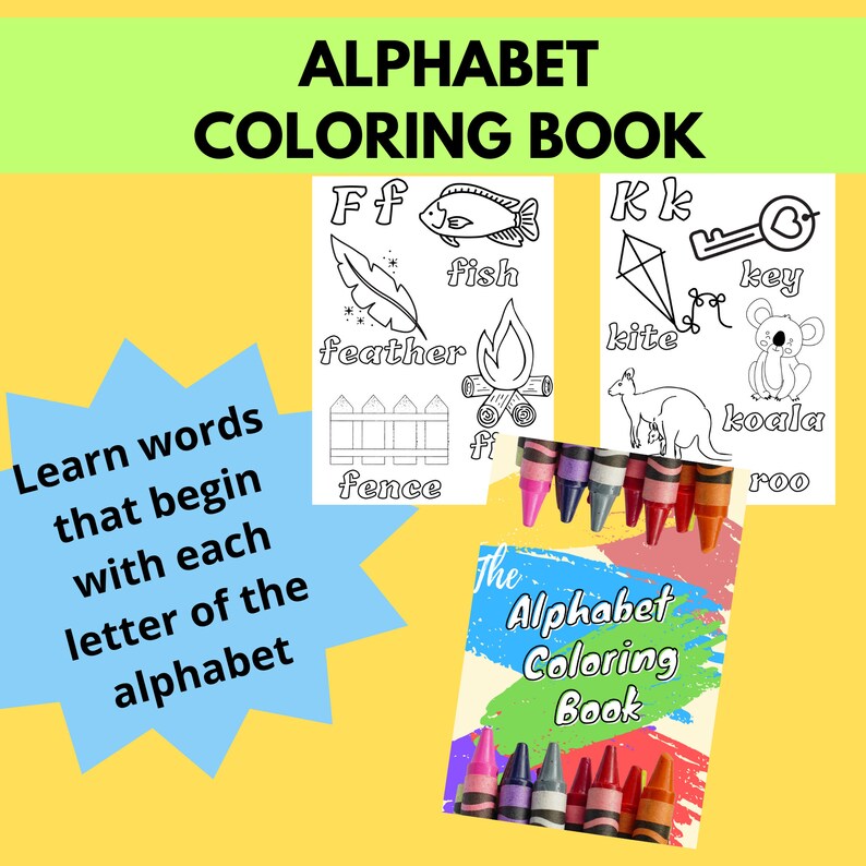 Alphabet Bundle,alphabet Cards,alphabet Coloring,alphabet Chart,phonics ...