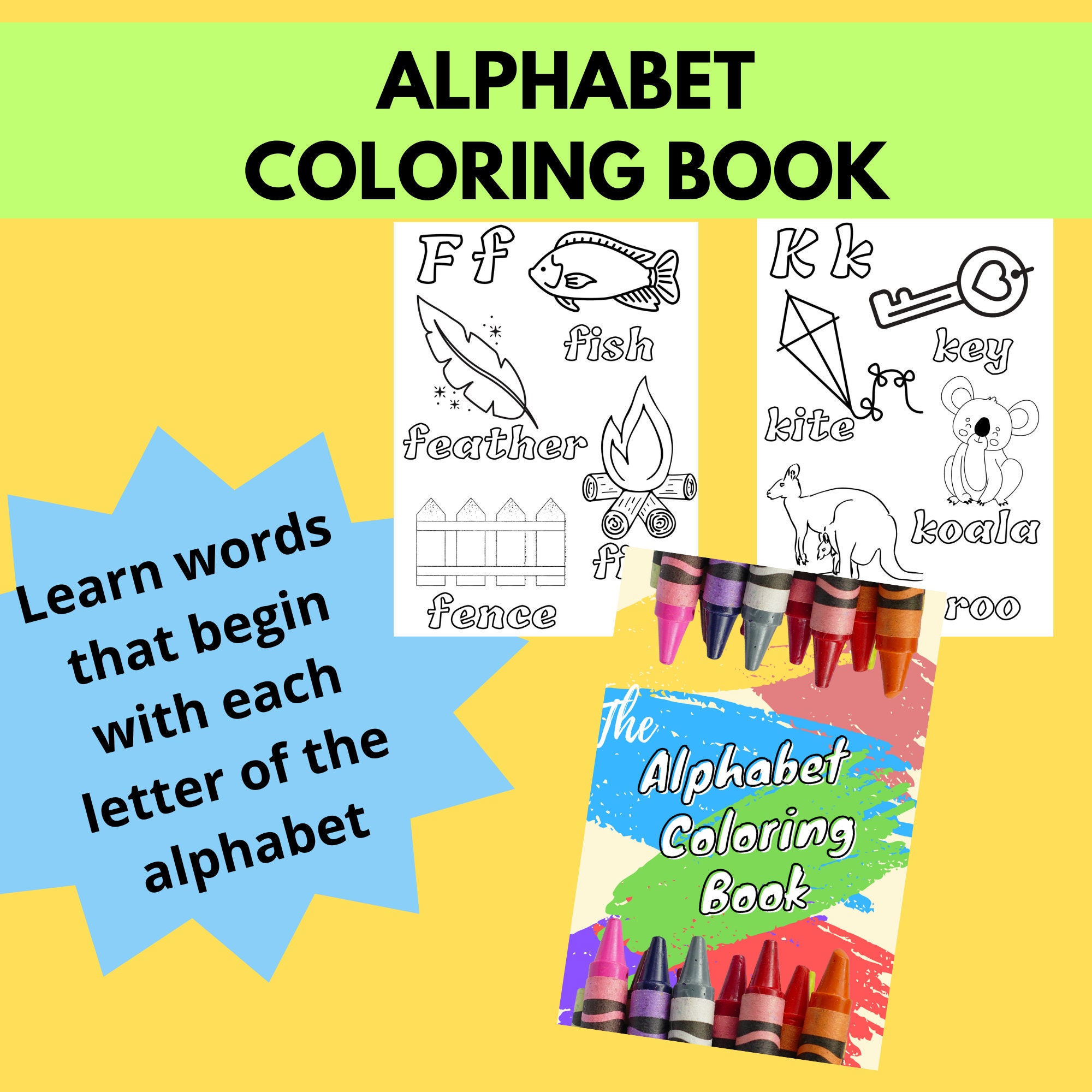 Alphabet Bundle,alphabet Cards,alphabet Coloring,alphabet Chart,phonics ...