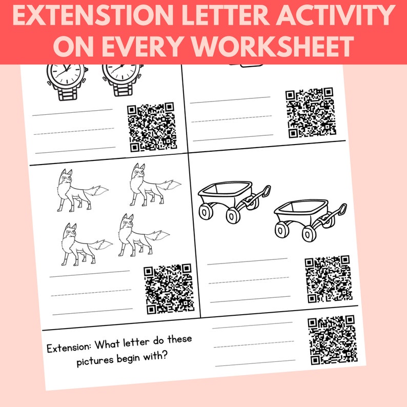 QR Code Counting Worksheets, QR Code Numbers 1-10, QR Code Math ...