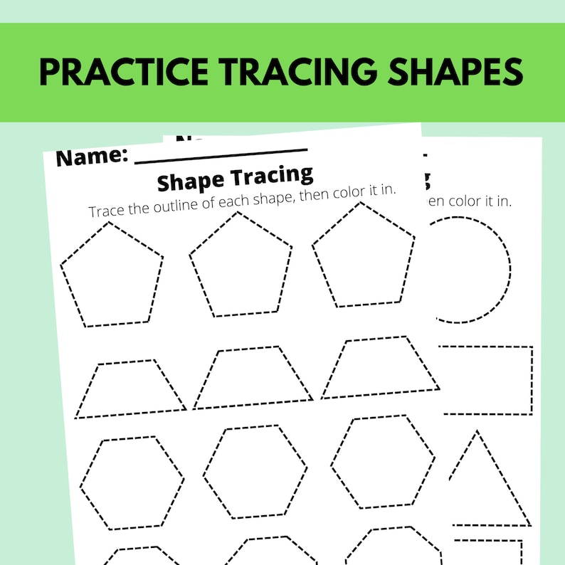 Shape Worksheets, Shape Practice, Shape Pages, Shape Patterns, Shape ...