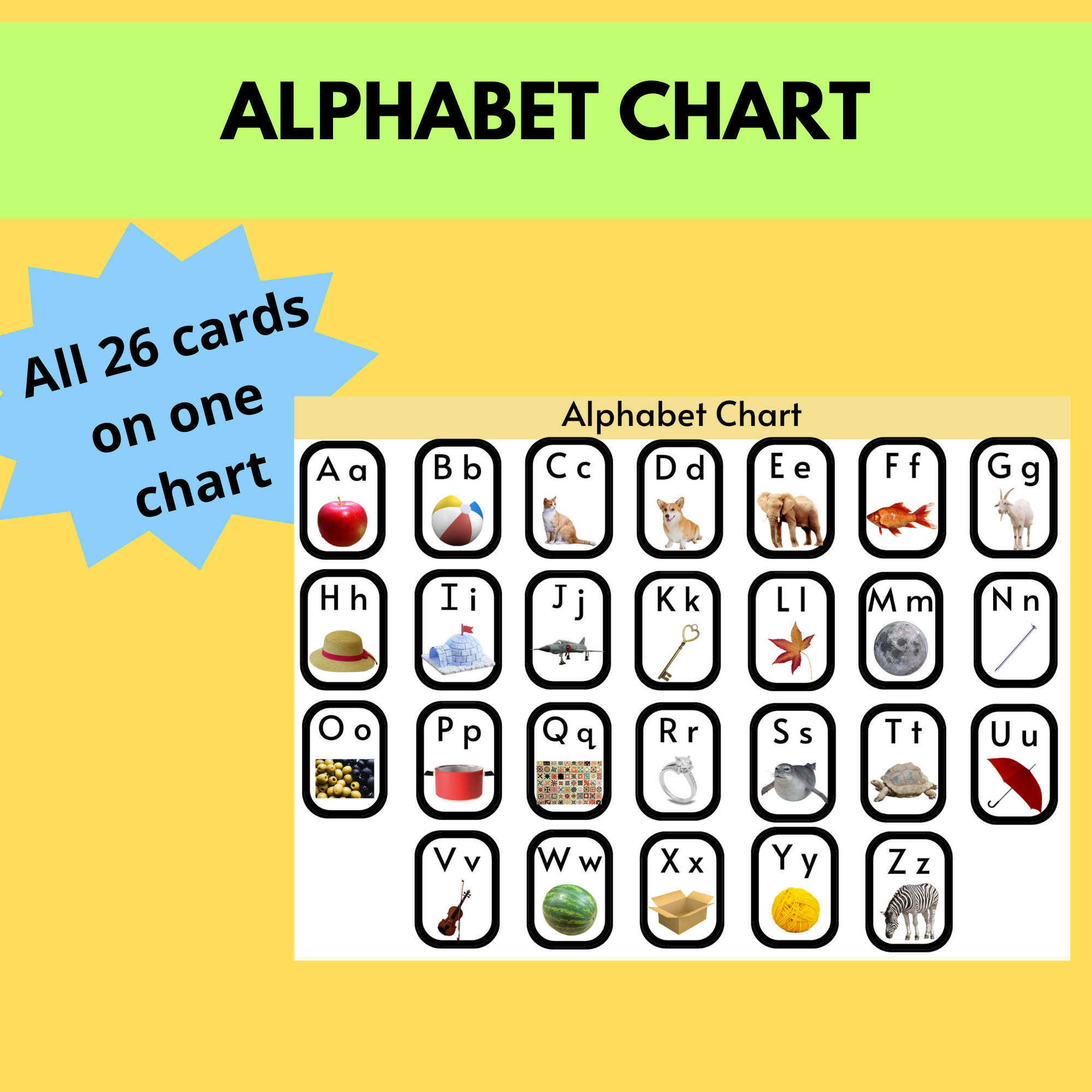 Alphabet Bundle,alphabet Cards,alphabet Coloring,alphabet Chart,phonics ...