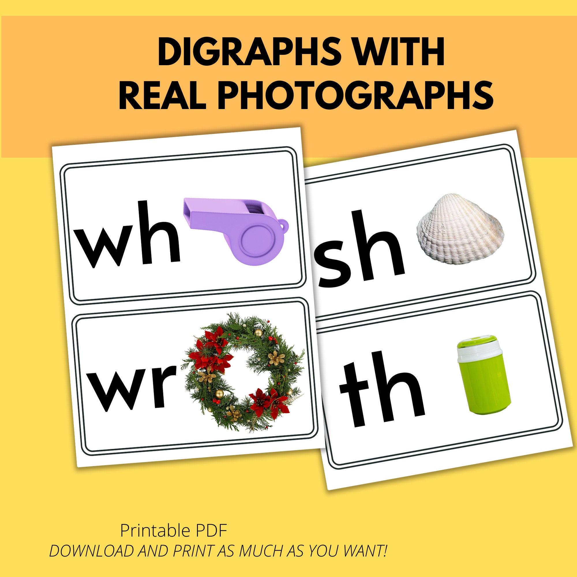 Blends & Digraphs Cards, Blend Cards, Digraph Cards, Phonics Cards ...