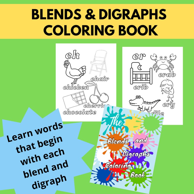 Blends and Digraphs Bundle,blends and Digraphs Cards,blends and ...