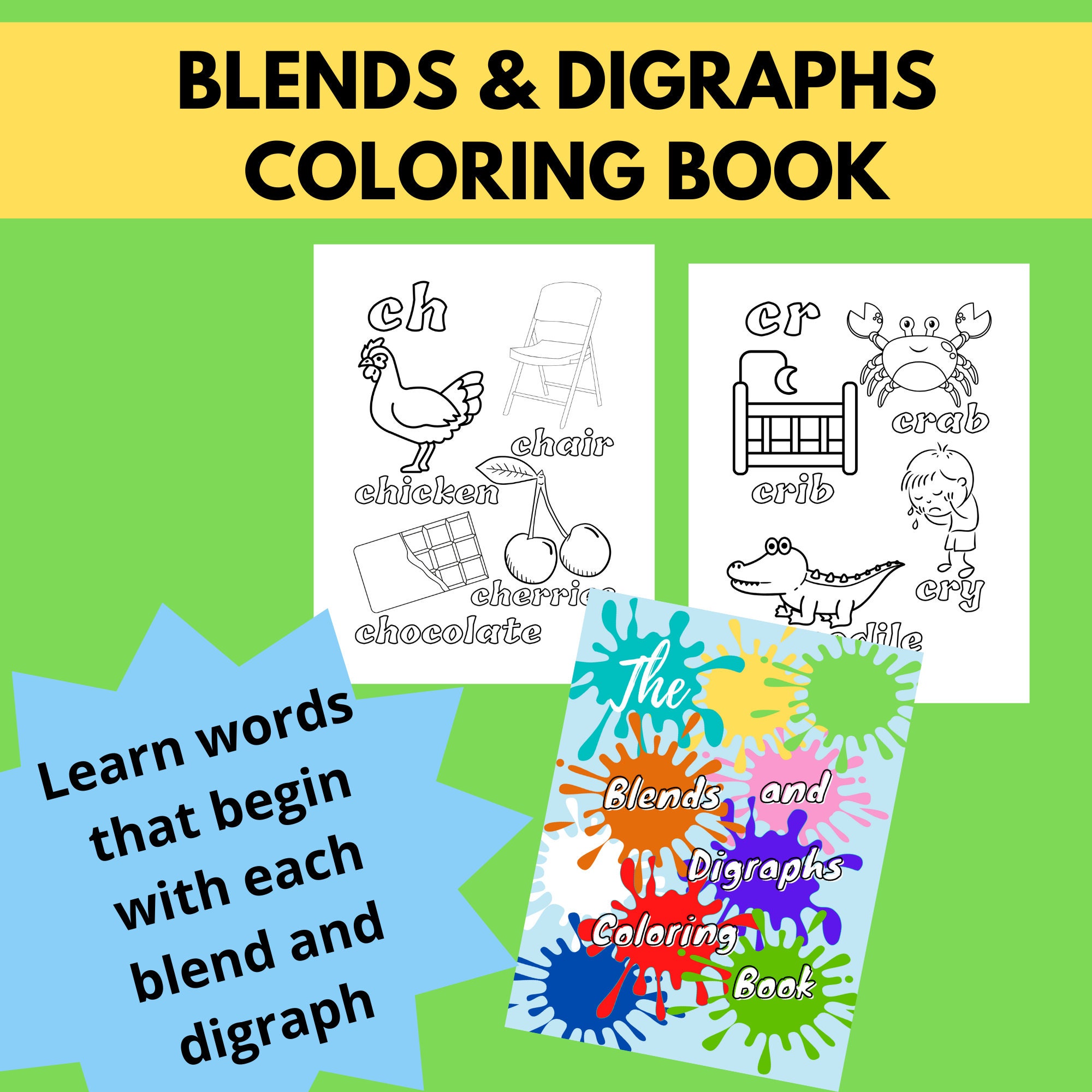 Blends and Digraphs Bundle,blends and Digraphs Cards,blends and ...