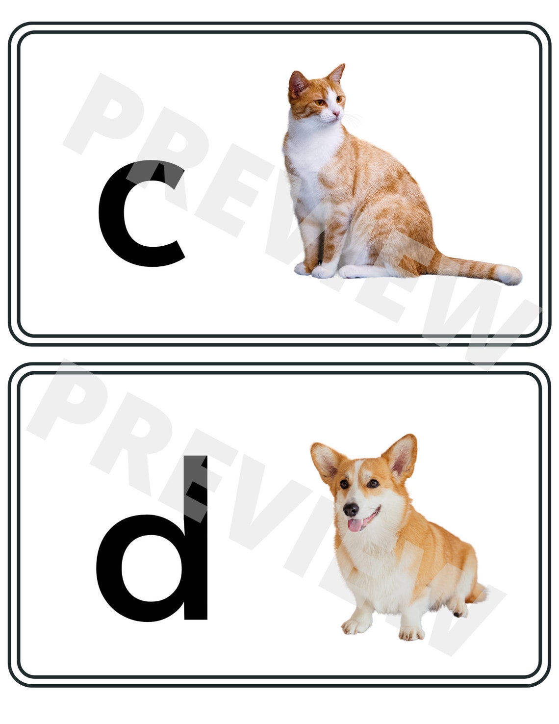 Digital Alphabet/phonics Cards printable, Alphabet Cards, Phonics Cards ...