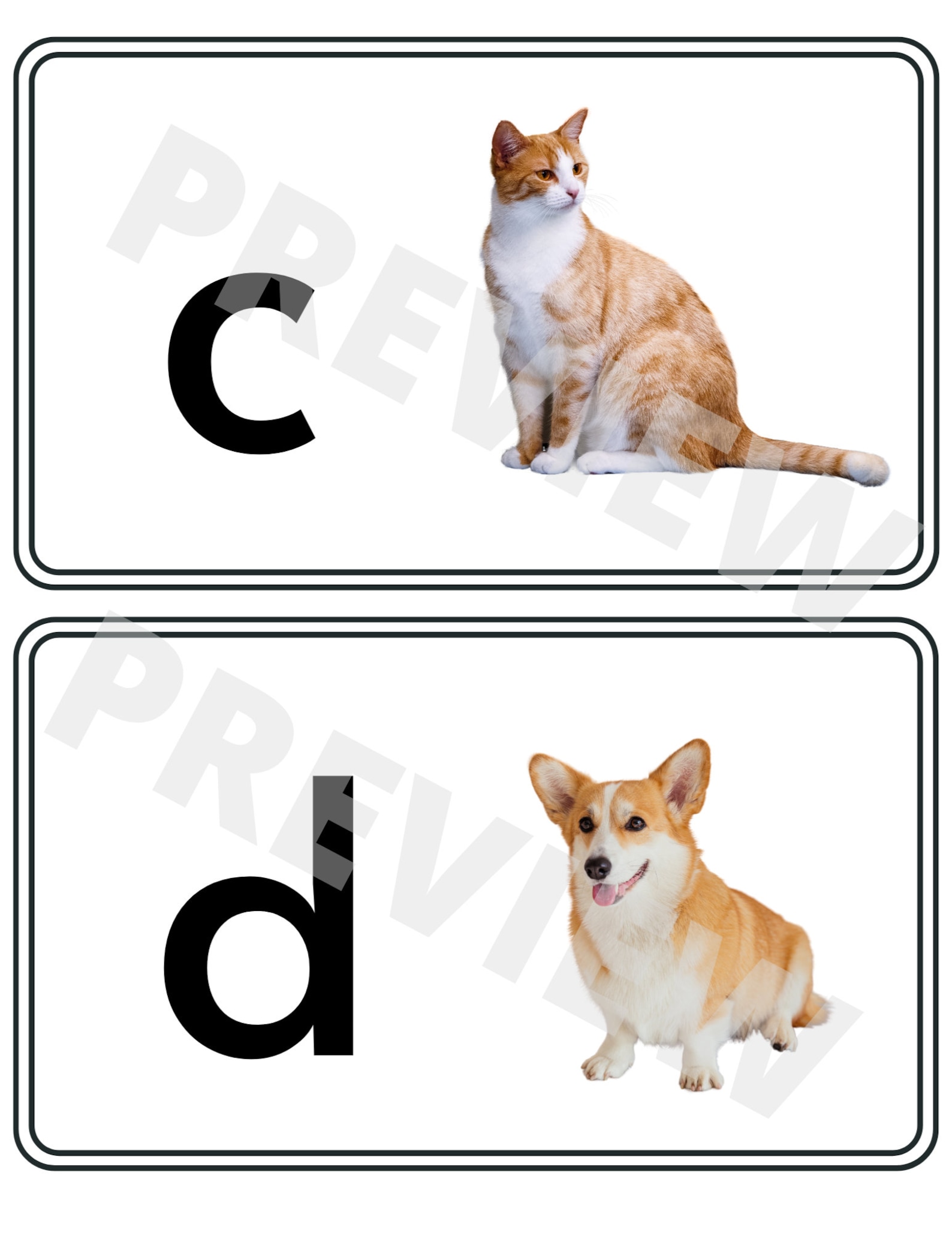 Digital Alphabet/phonics Cards printable, Alphabet Cards, Phonics Cards ...