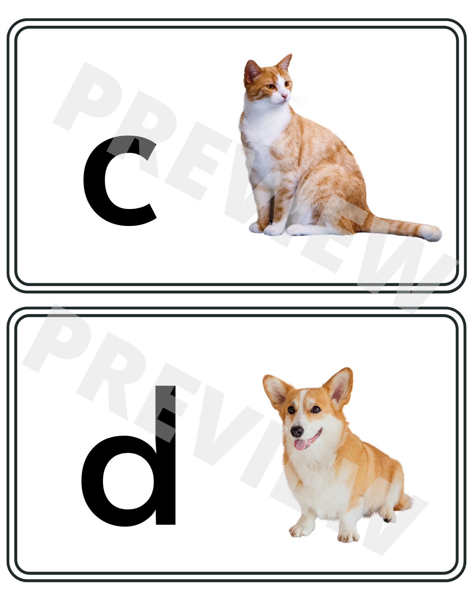 Digital Alphabet/phonics Cards printable, Alphabet Cards, Phonics Cards ...