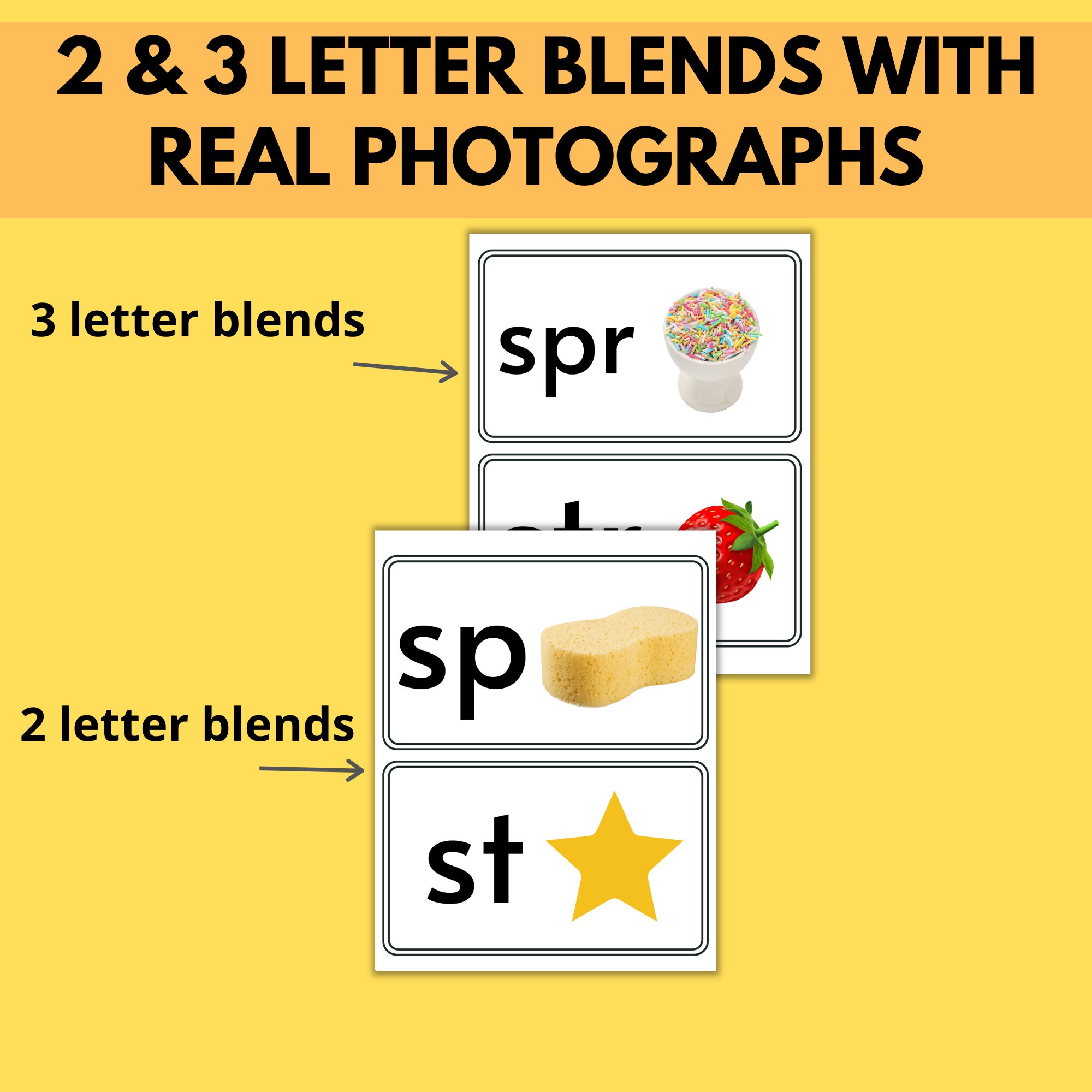 Blends & Digraphs Cards, Blend Cards, Digraph Cards, Phonics Cards ...
