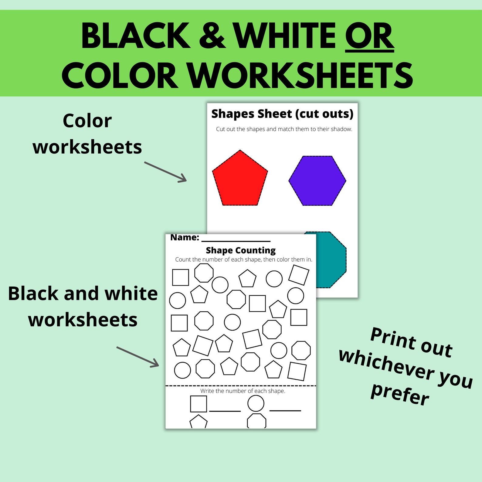 Shape Worksheets, Shape Practice, Shape Pages, Shape Patterns, Shape ...