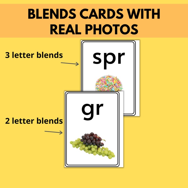 Blends & Digraphs Cards, Blends and Digraphs Bulletin Cards, Phonics ...