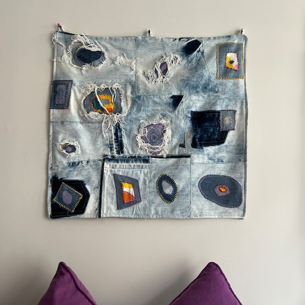 Denim Wall Hanging - Etsy