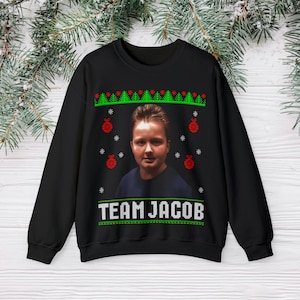 Funny Twilight-inspired Team Jacob Meme Ugly Christmas Sweater for Film ...
