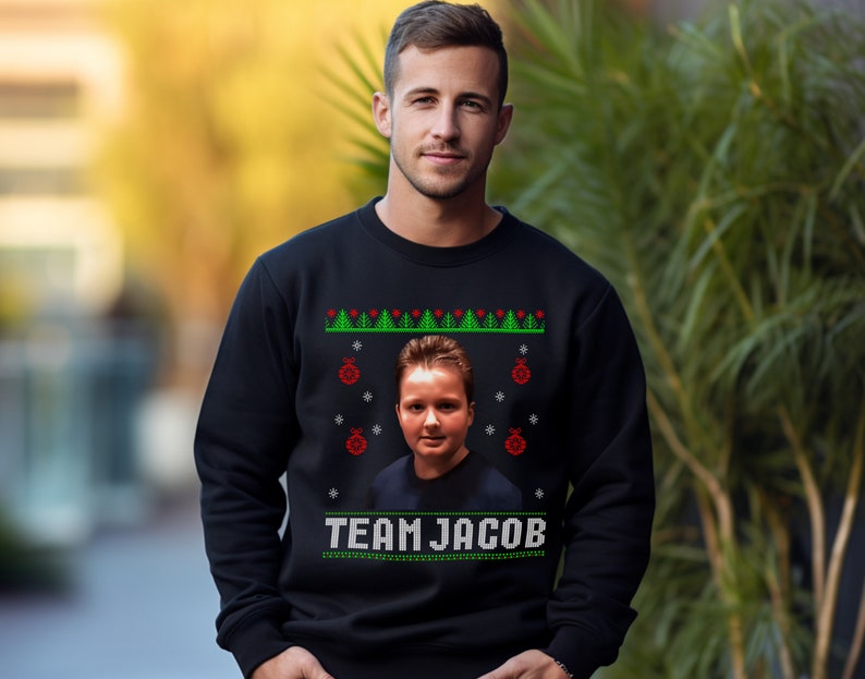 Funny Twilight-inspired Team Jacob Meme Ugly Christmas Sweater for Film ...