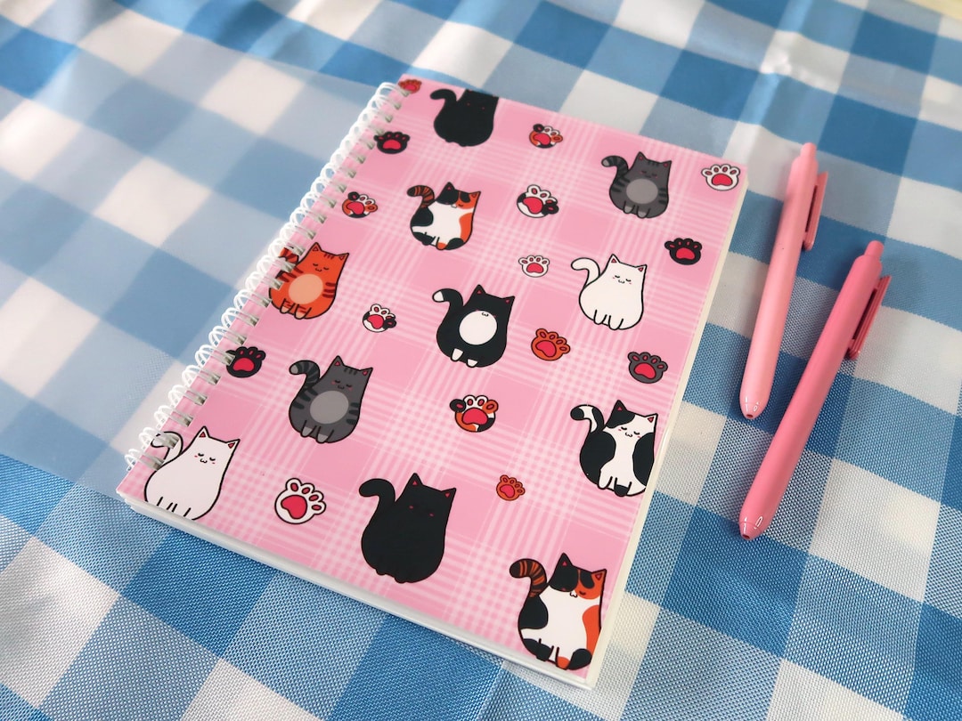 A5 Sassy Cat Notebook ~ Kawaii Cat Notebooks ~ Plain Paper Notebooks ...
