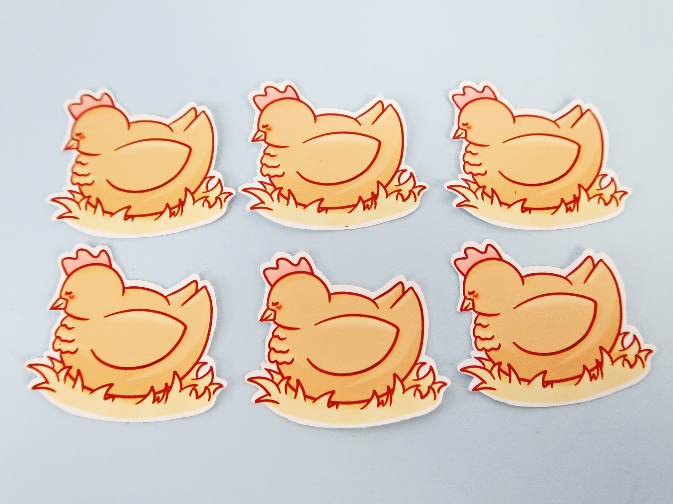 Little Hen Sticker Waterproof Vinyl Glossy Sticker - Etsy