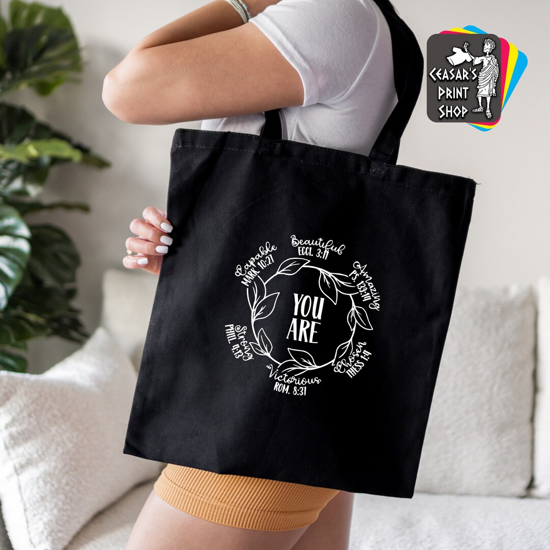 You Are Bible Verse Tote Bag, Bible Verse Bag, Christian Tote Bag ...
